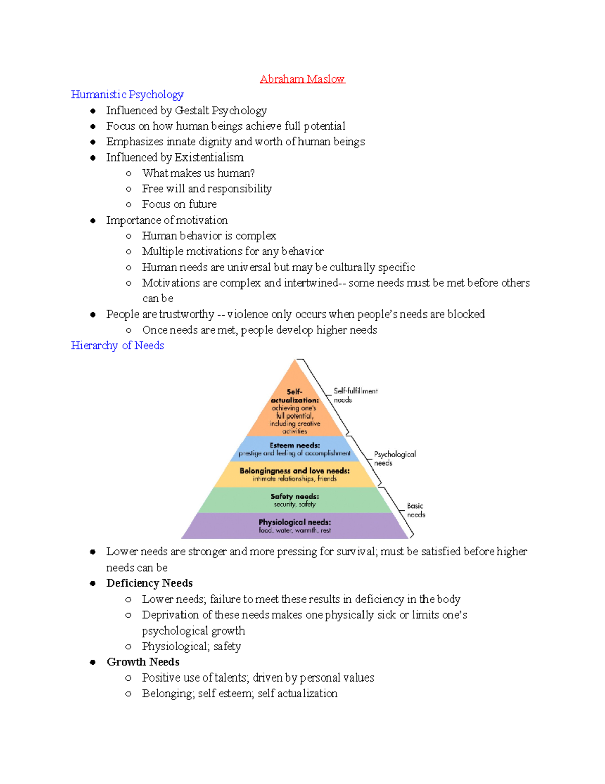 Abraham Maslow - Abraham Maslow Humanistic Psychology Influenced by ...