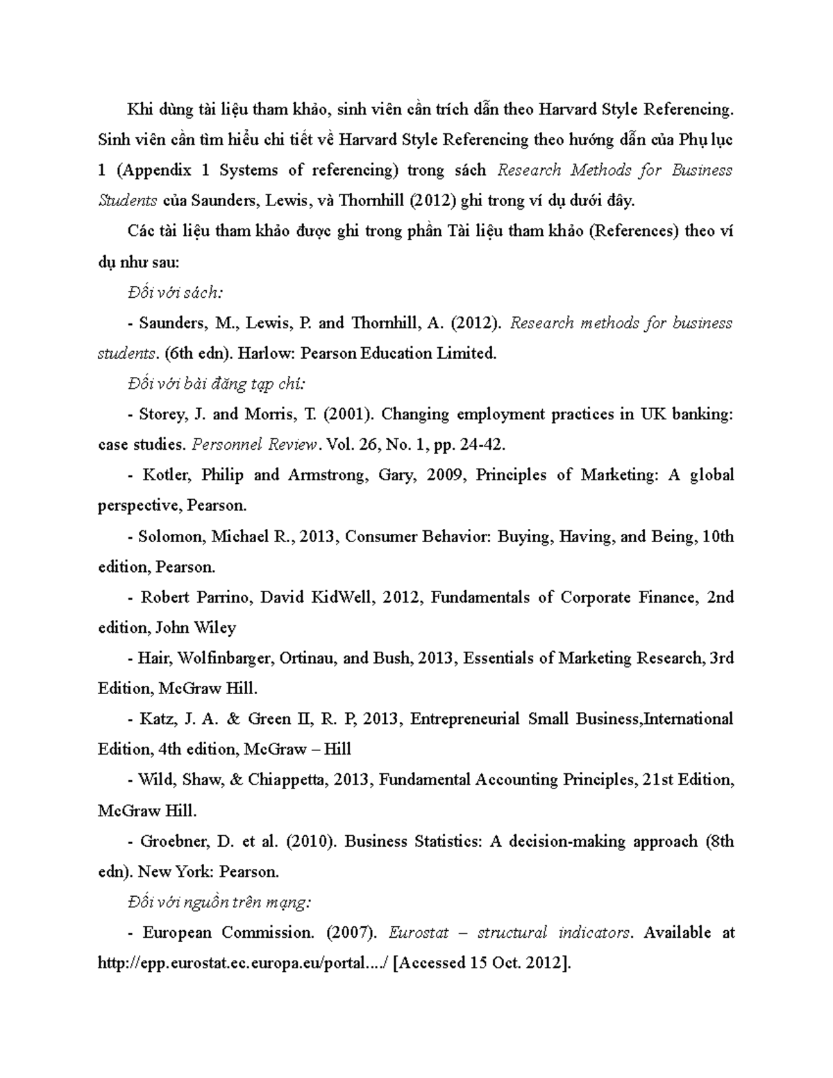 Harvard Referencing Style - Khi d甃ng t愃i liê ̣u tham kh愃ऀo, sinh viên c ...