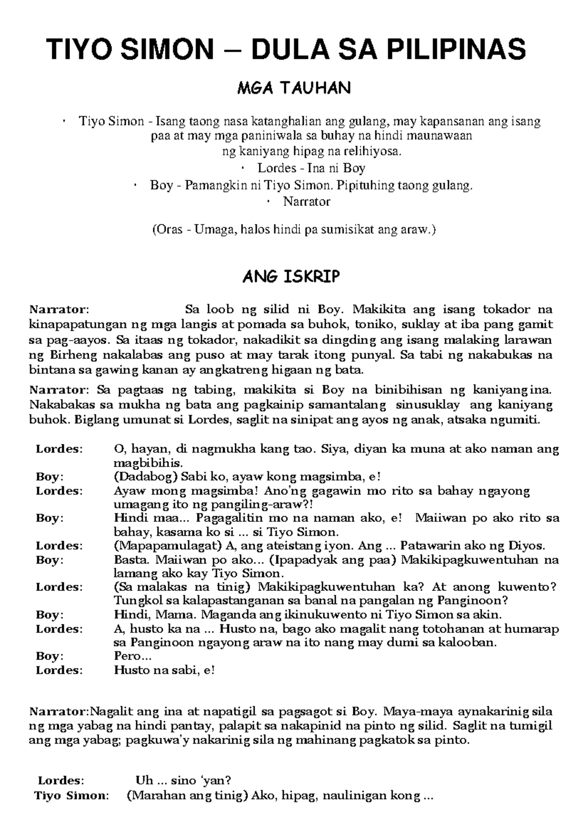 Iskrip-TIYO- Simon - ALOHOMORA - TIYO SIMON – DULA SA PILIPINAS MGA ...