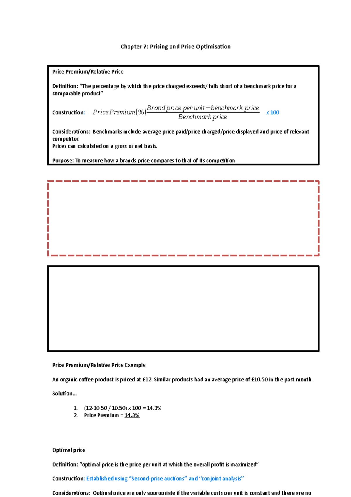 Chapter 7- Pricing and Price Optimisation - Chapter 7: Pricing and ...