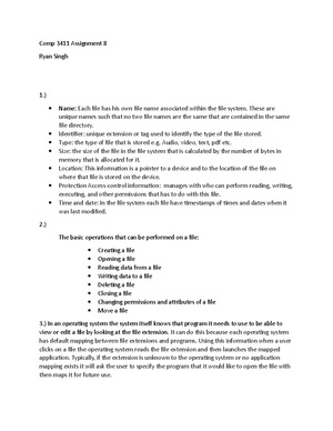 COMP3411 Assignment 1 - N.A - COMP 3411: Operating Systems 1 Assignment 1 – Introduction to ...