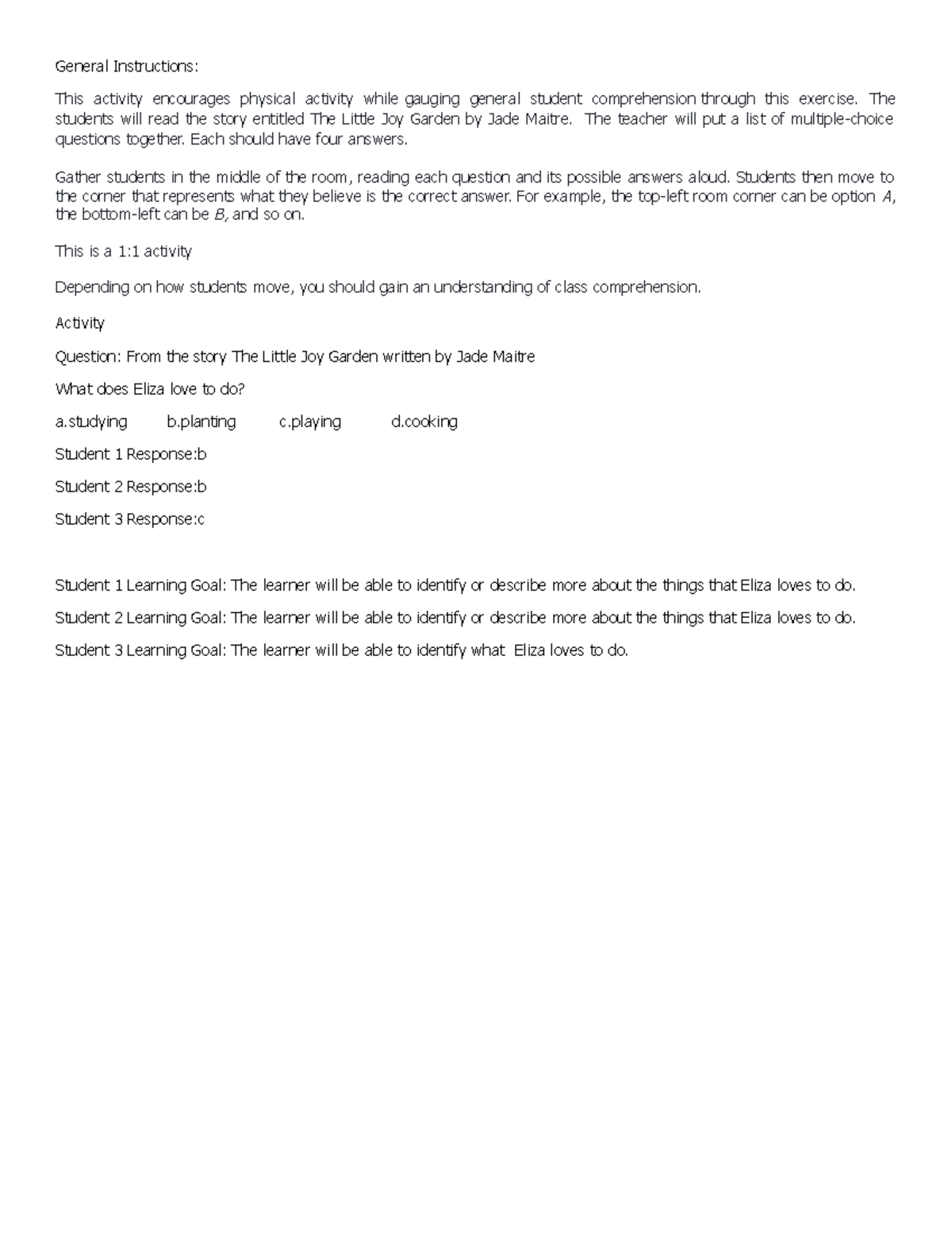 Activity 2 - guiide - General Instructions: This activity encourages ...