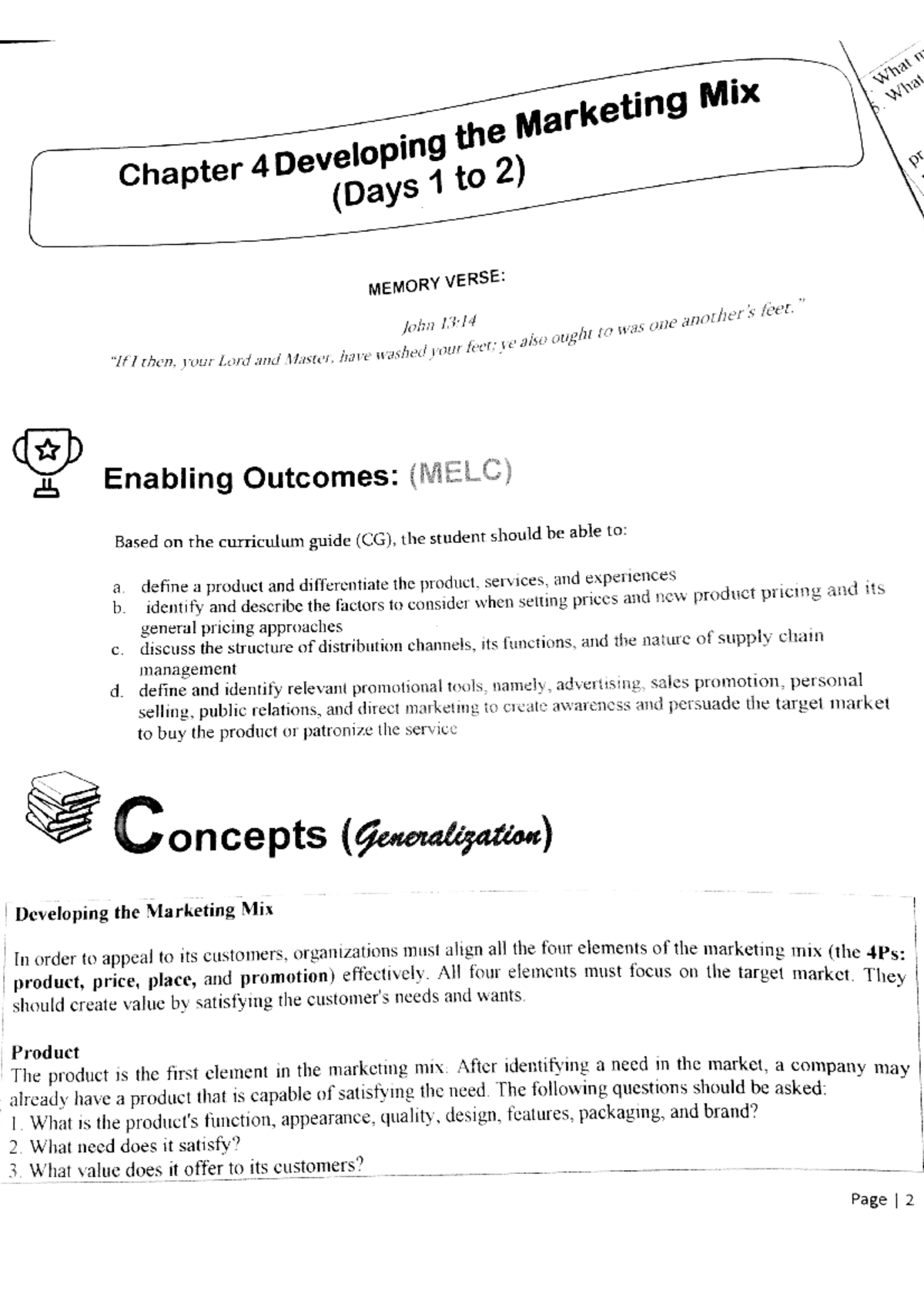 Developing the marketing mix - BS accountancy - Studocu