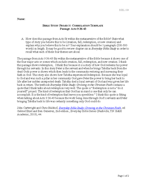 Bible Study Project Application Assignment - Name: Makenzie Wallace ...