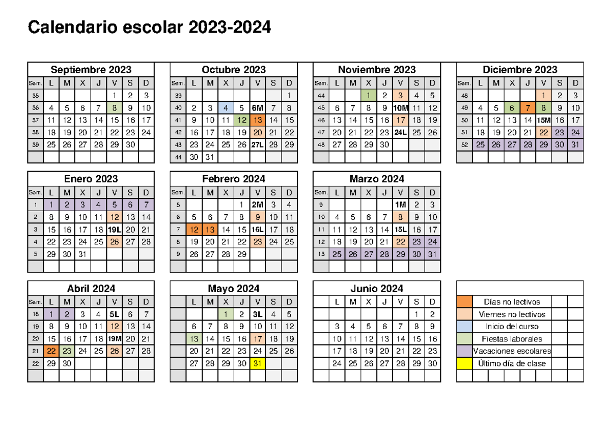 Calendario Escolar 2023-24 v2 - Calendario escolar 2023- 2024 ...