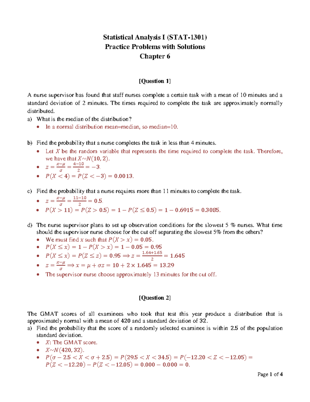 Chapter 6-STAT-1301-Practice Problems with Solutions - Statistical ...