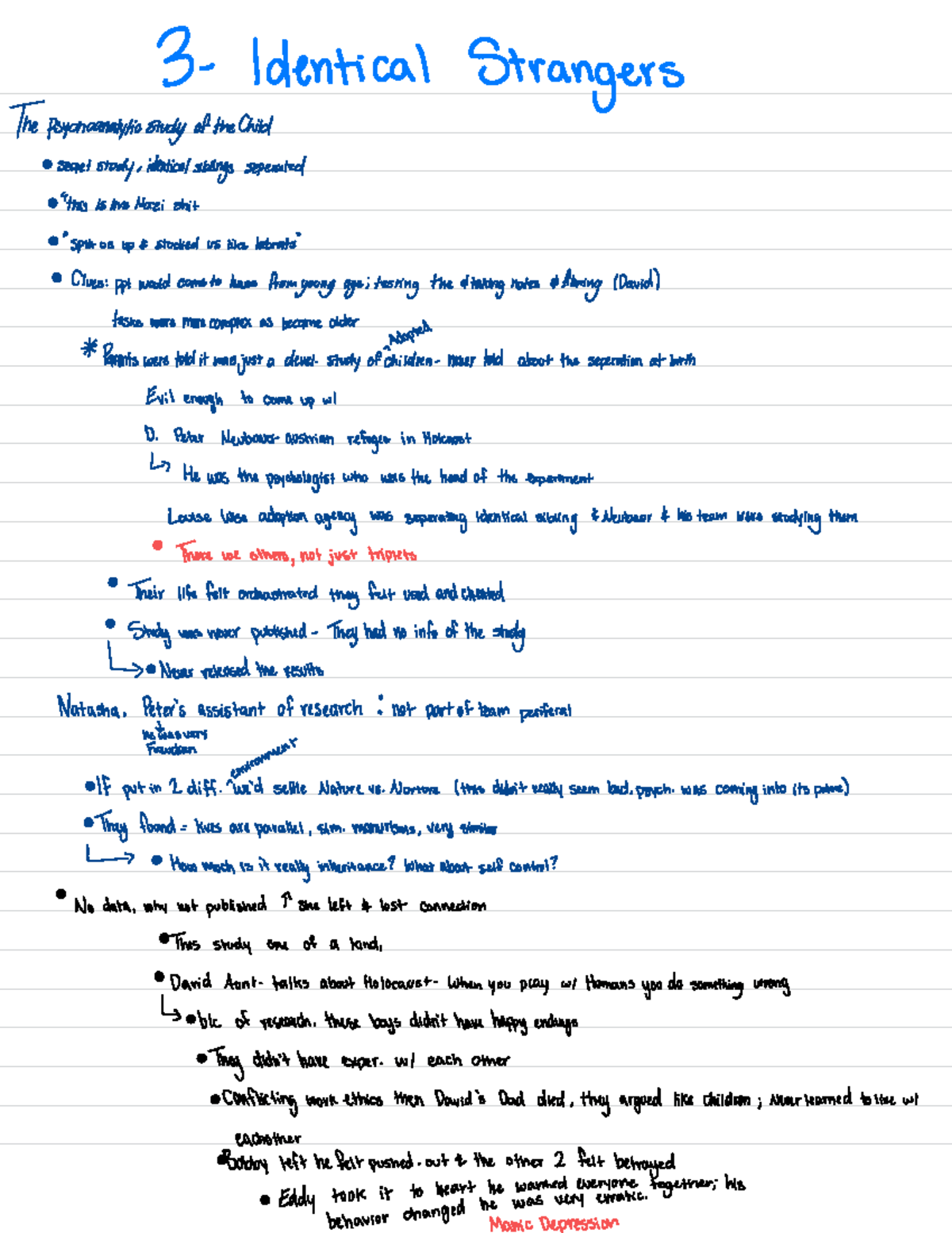 3 Identical Strangers - Lecture notes on the Myth of Individualism - 3 ...