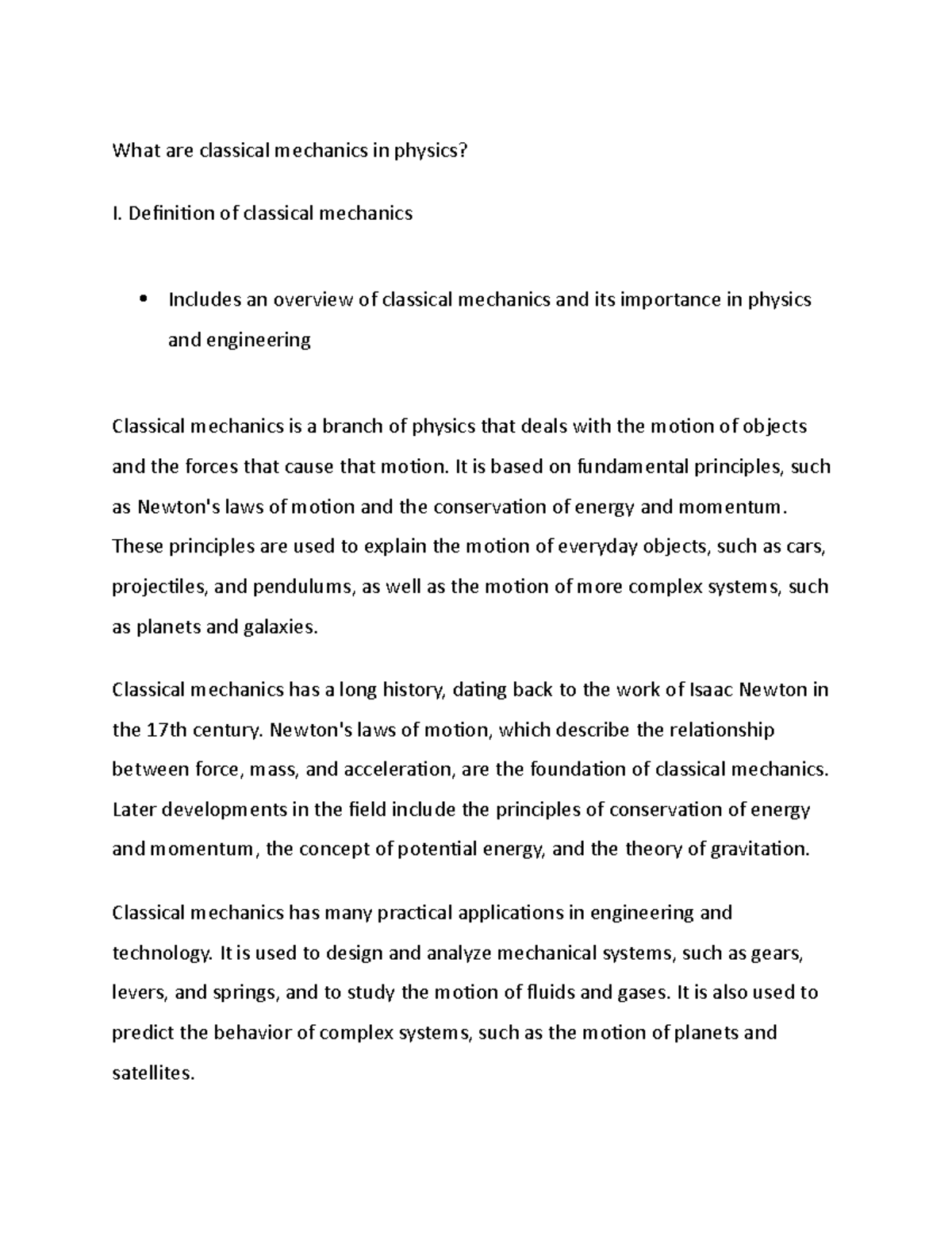 Mechanical Physics Notes - What are classical mechanics in physics? I ...