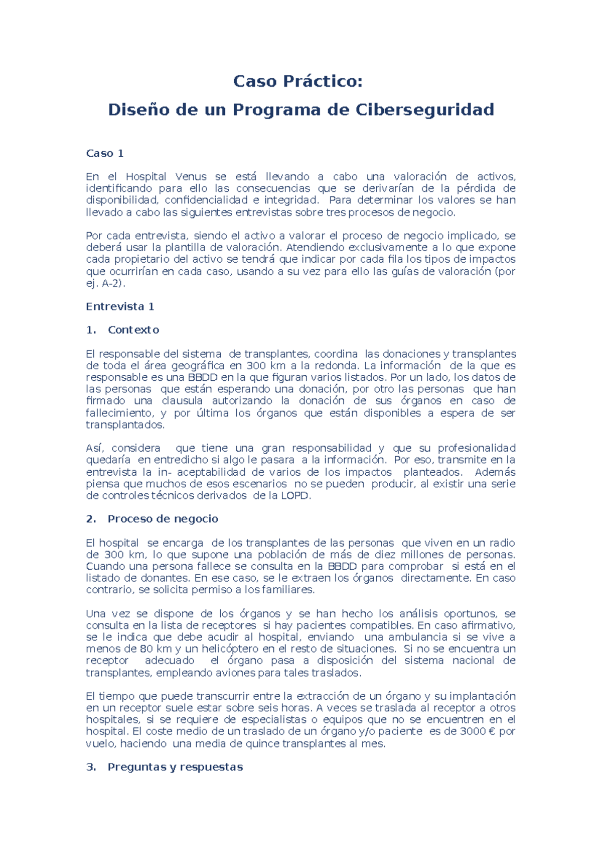 Caso Pr ctico Diseno Prog Ciberseg - Caso Práctico: Diseño de un Programa de Ciberseguridad Caso ...