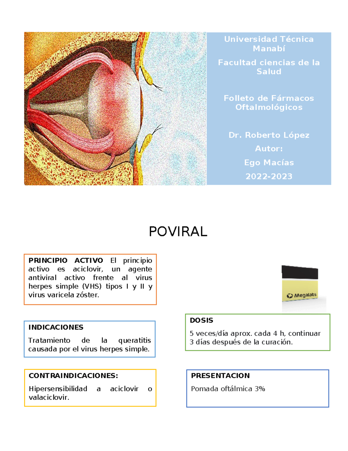 Folleto de oftalmologia - POVIRAL Universidad Técnica Manabí Facultad ...