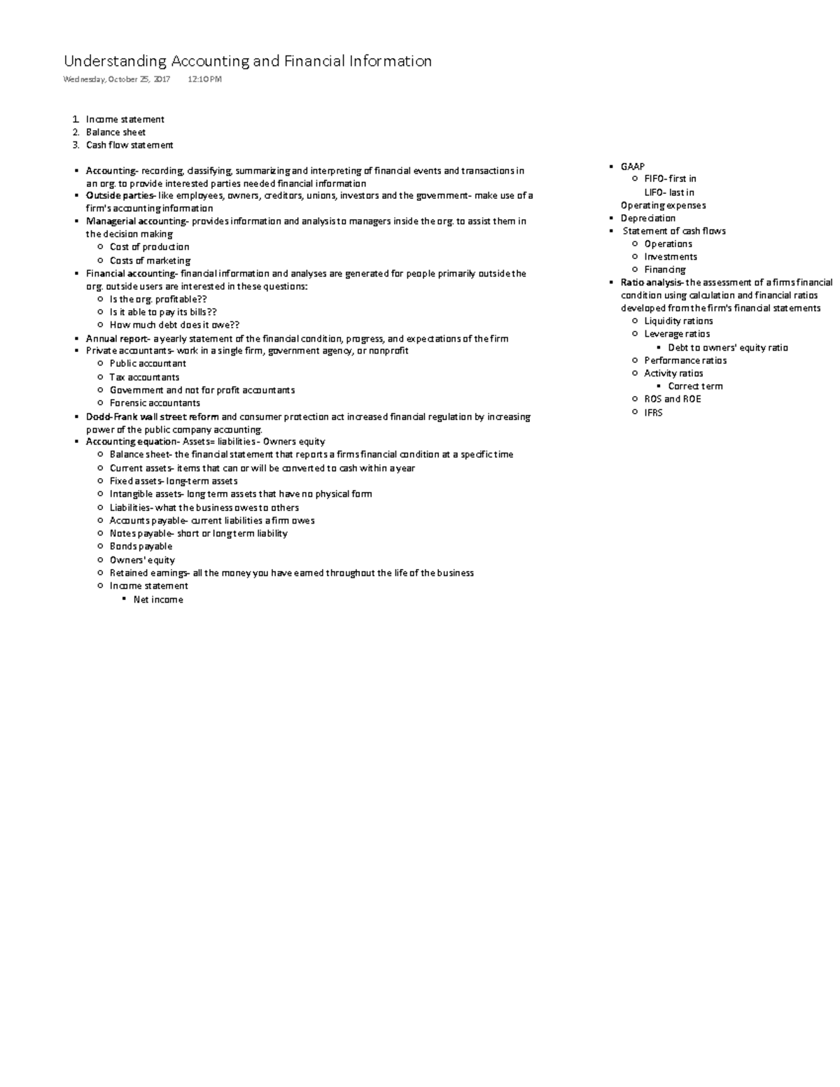 BUSN 101 Summary for Entire Course - Warning: TT: undefined function ...