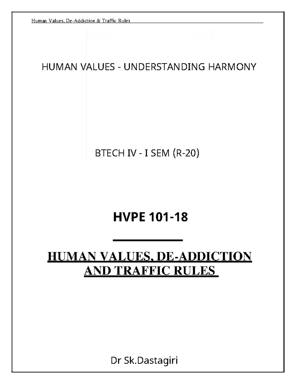 UHV (Understanding Harmony) BTech IV -I Material 230808 113435 - Batch ...