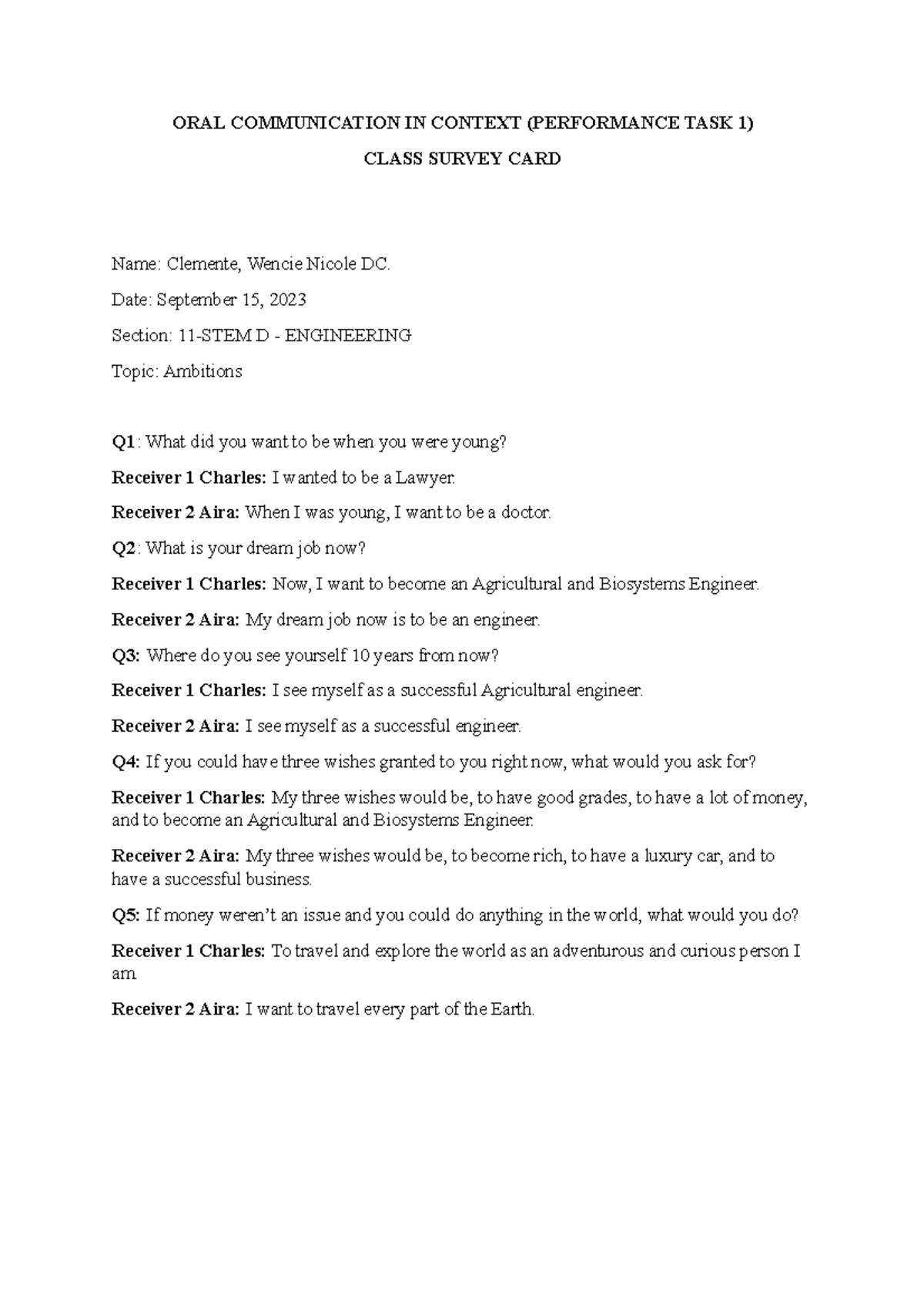 ORAL Communication IN Context - ORAL COMMUNICATION IN CONTEXT ...