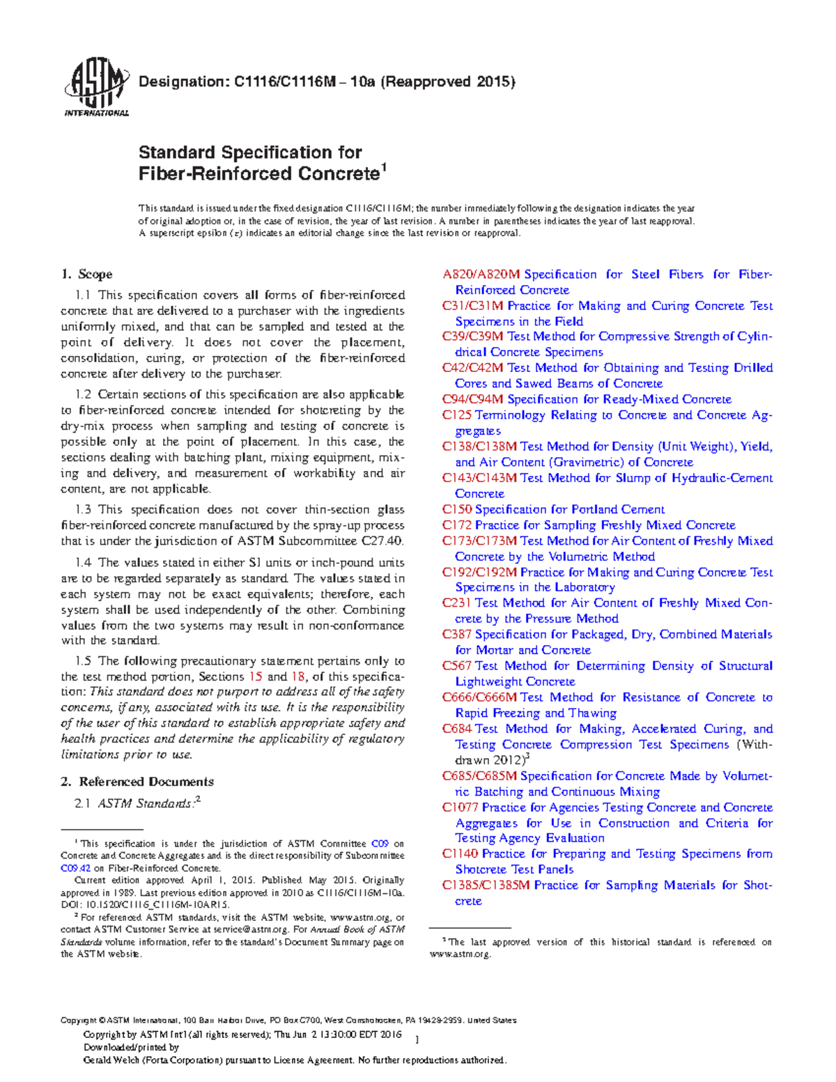 ASTM C 1116-15 - Norma fibras - Designation: C1116/C1116M − 10a ...