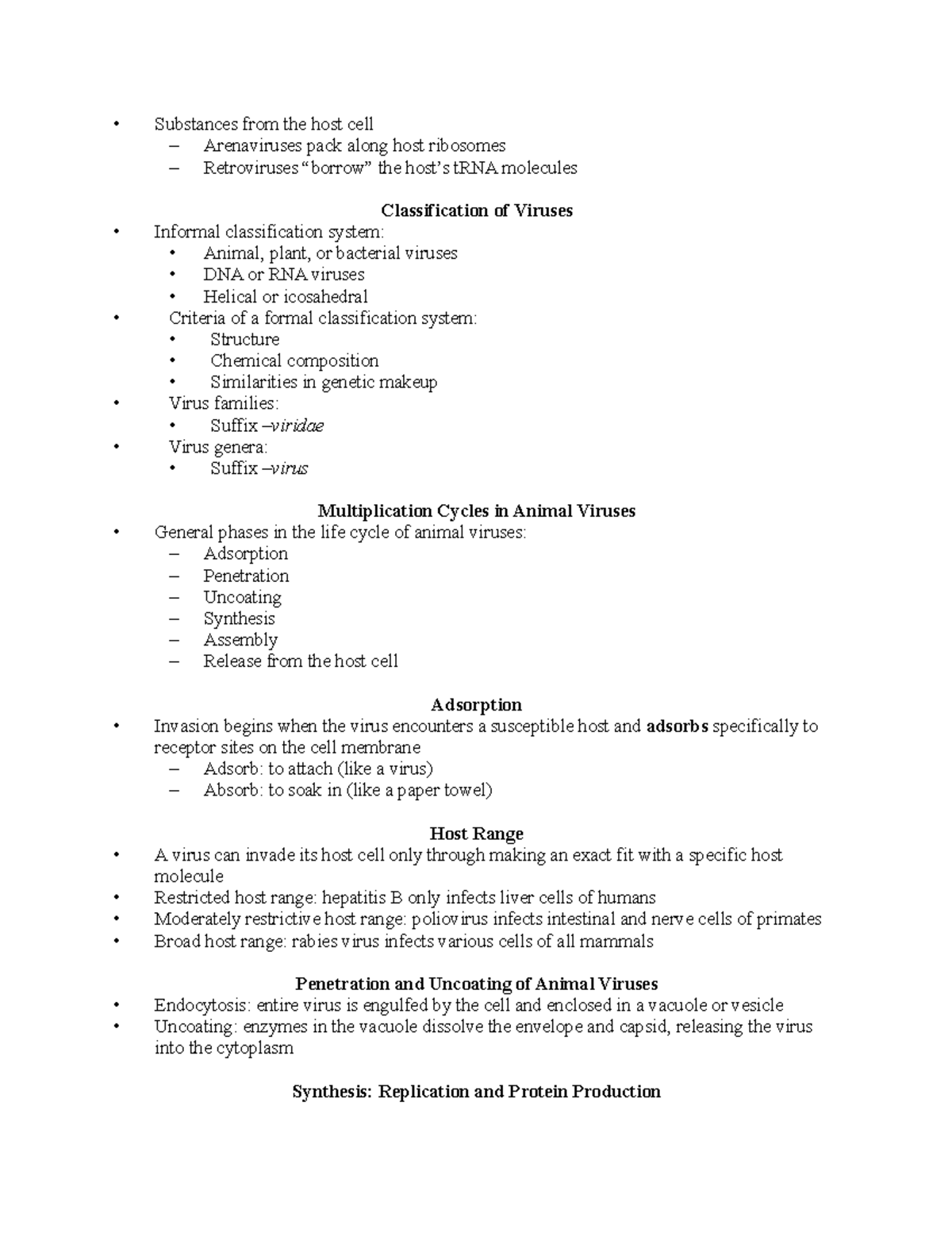 8 Viruses 3 - Biology - Substances from the host cell Arenaviruses pack ...
