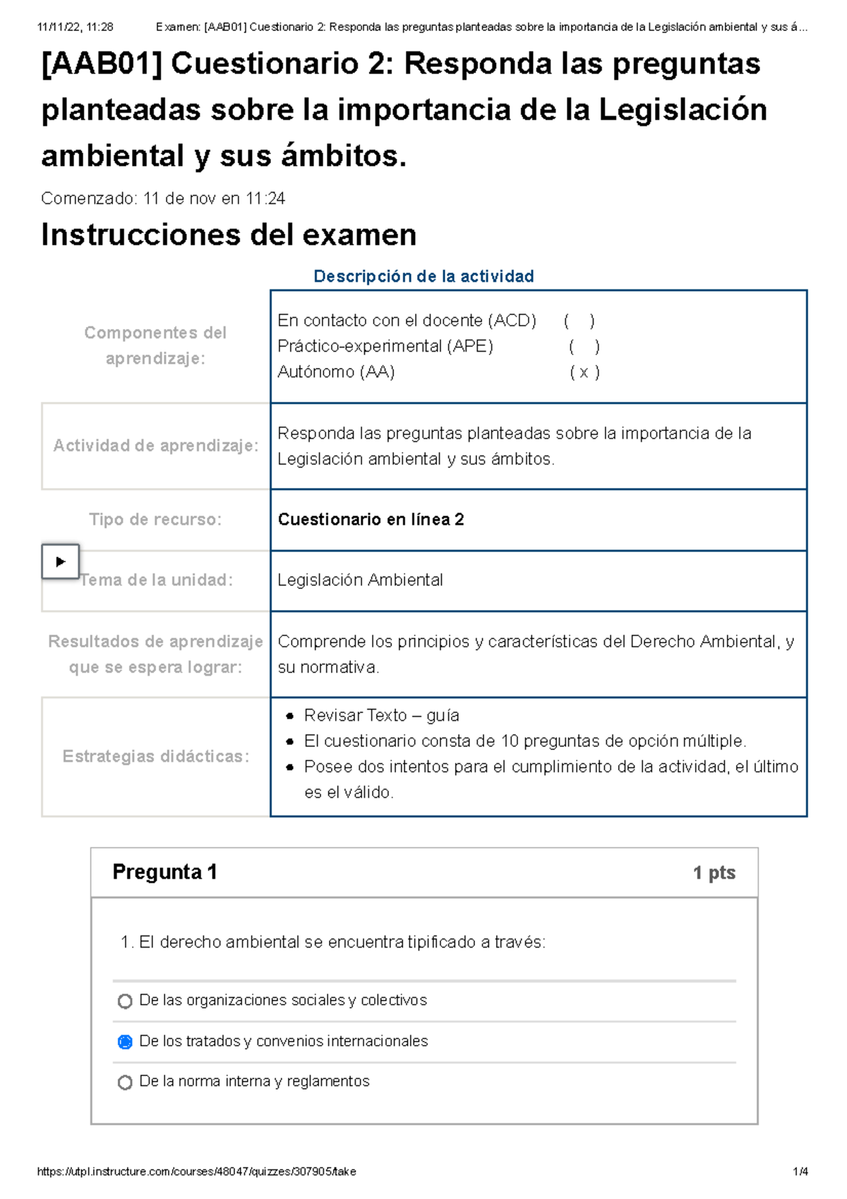 Examen [AAB01] Cuestionario 2 Responda las preguntas planteadas sobre la importancia de la - Studocu