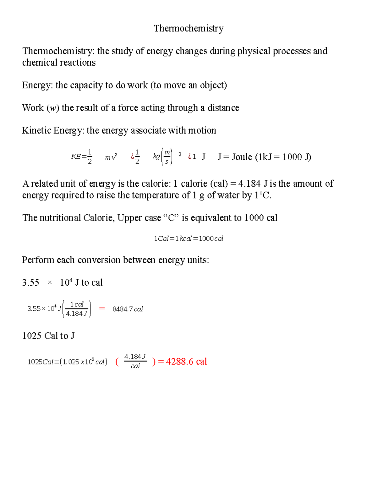 Thermichemistry Introduction - Thermochemistry Thermochemistry: the ...