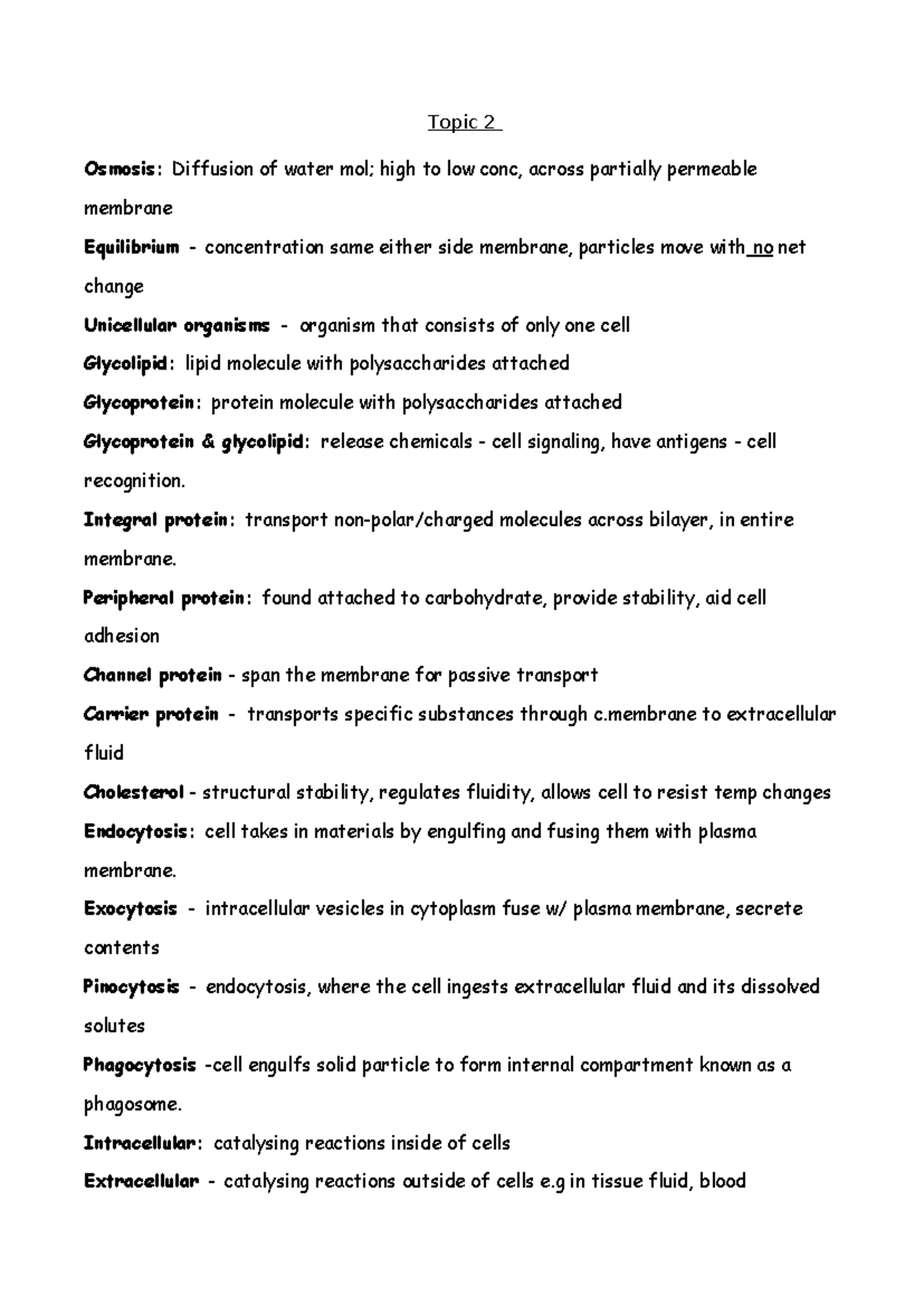 Topic-2-glossary - Glossary for topic 2 content - Topic 2 Osmosis ...