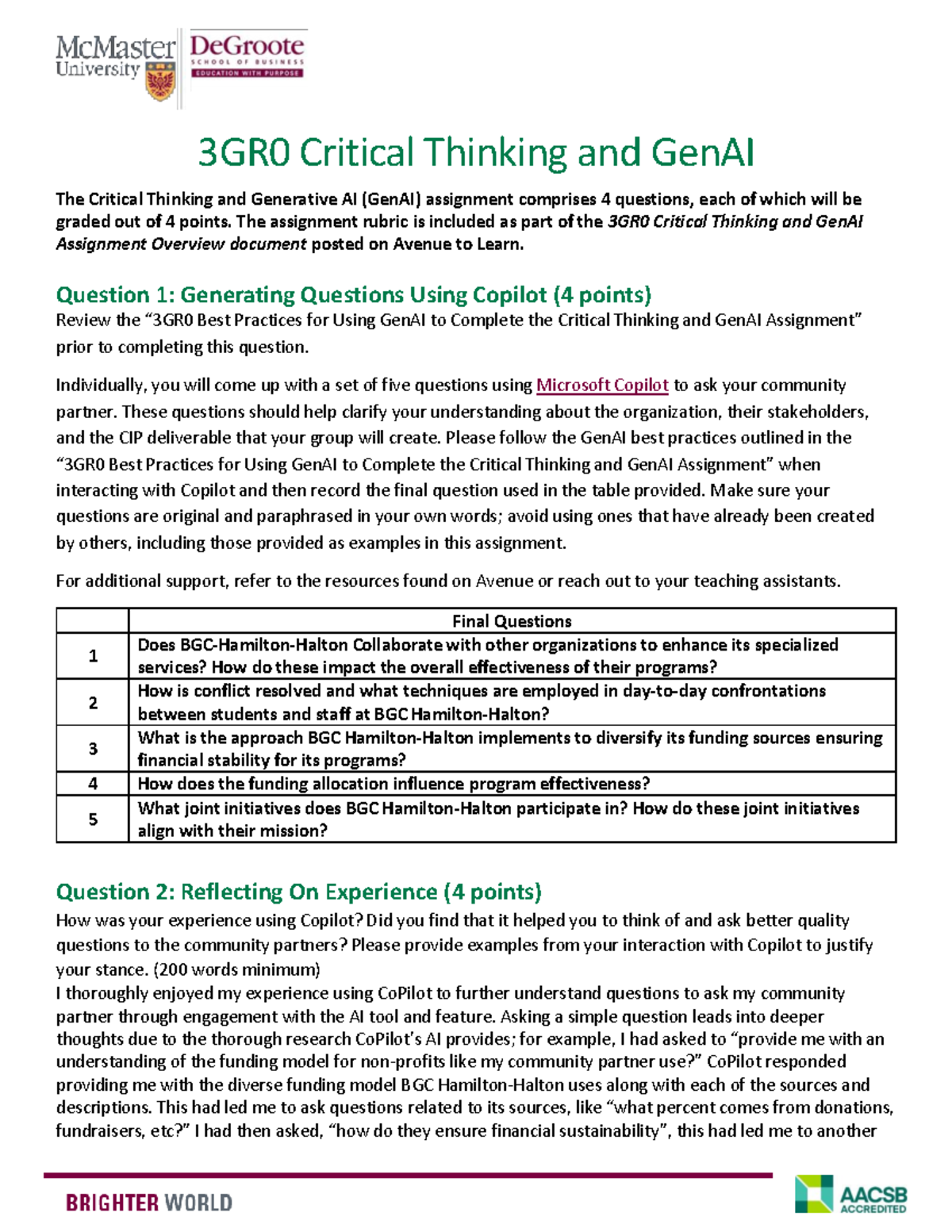 3GR0 Critical Thinking with AI Assignment - 3GR0 Critical Thinking and ...