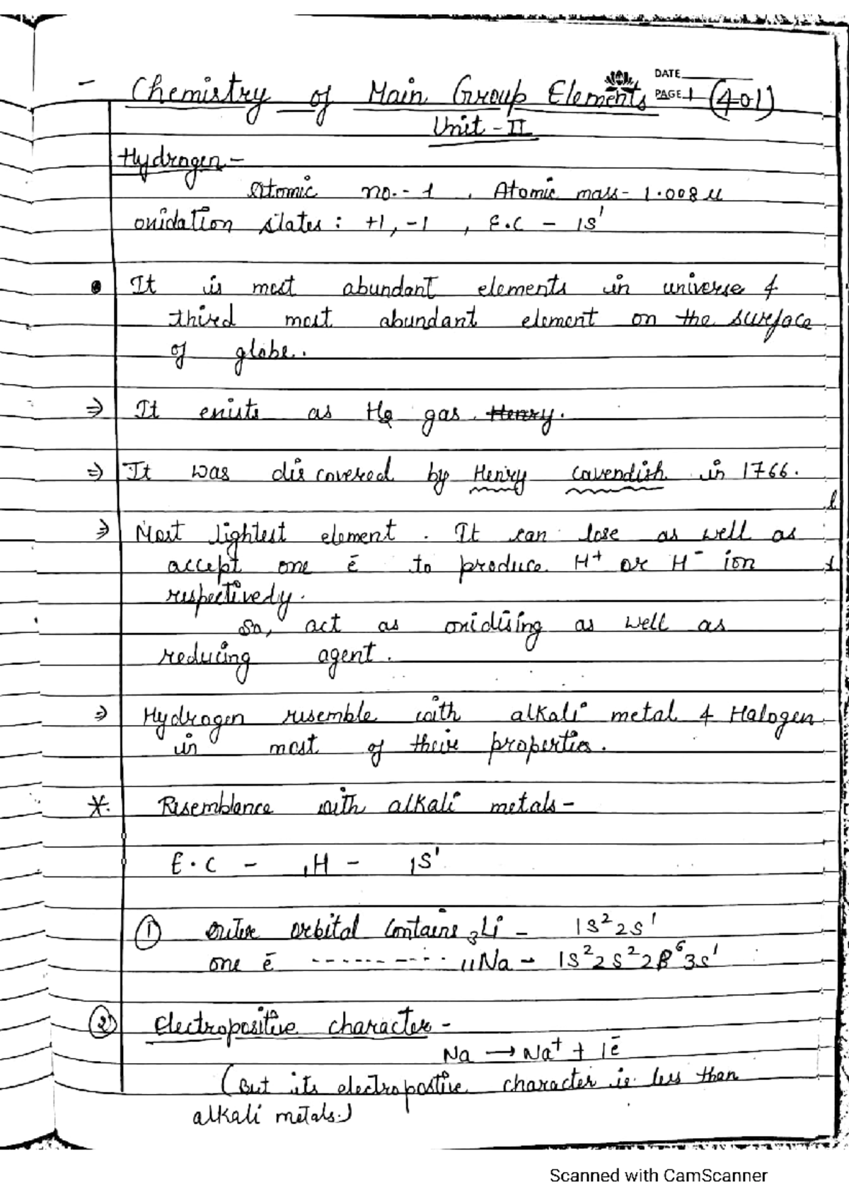 Chemistry of main group elements - Studocu