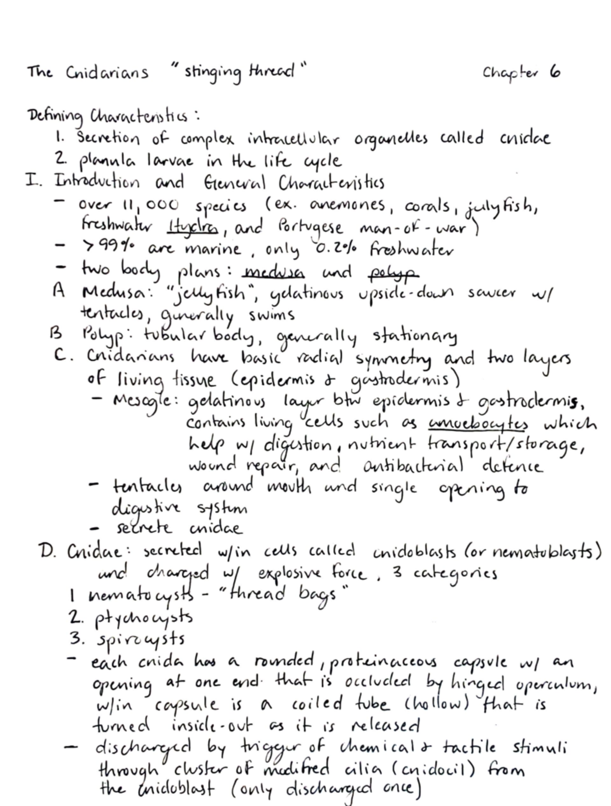 Chpt - Notes from the textbook Chapter 6 for Marine Invertebrate ...