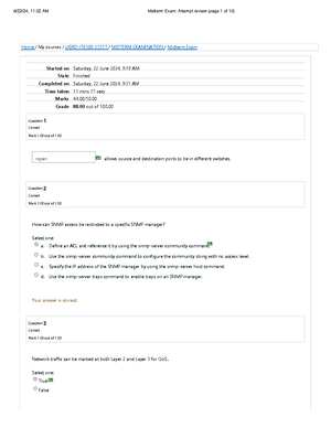 44- Adbms- Final-EXAM -Attempt-review - Home / My courses / UGRD-IT6203A-2333T / FINAL EXAM ...