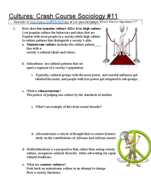Chapter 4.Crash Course Sociology 12 How We Got Here skeletal notes ...