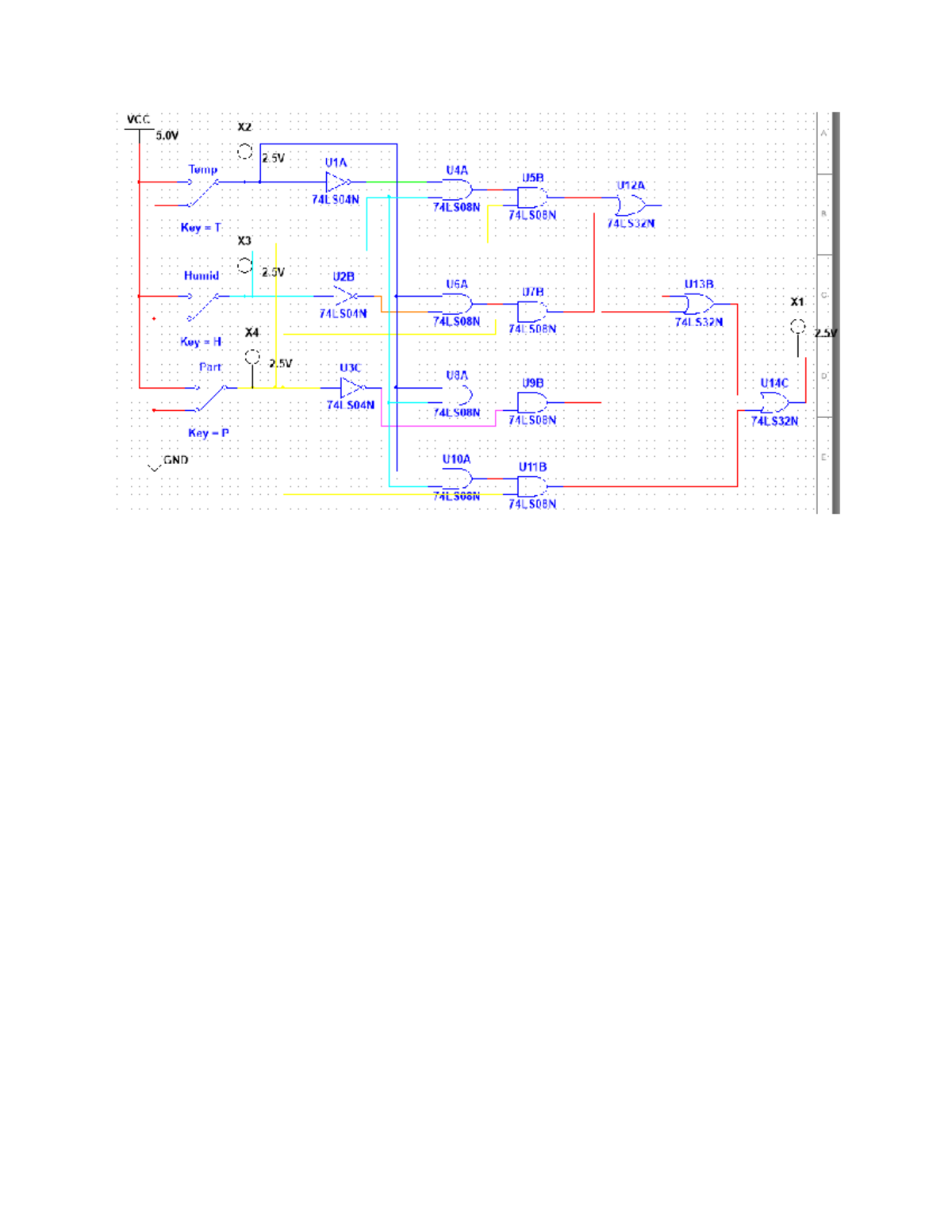 Activity 2.1.2b AOI Design Logic Expression to Circuit - VCC X2 5 2 U1A Temp U4A U5B U12A ...