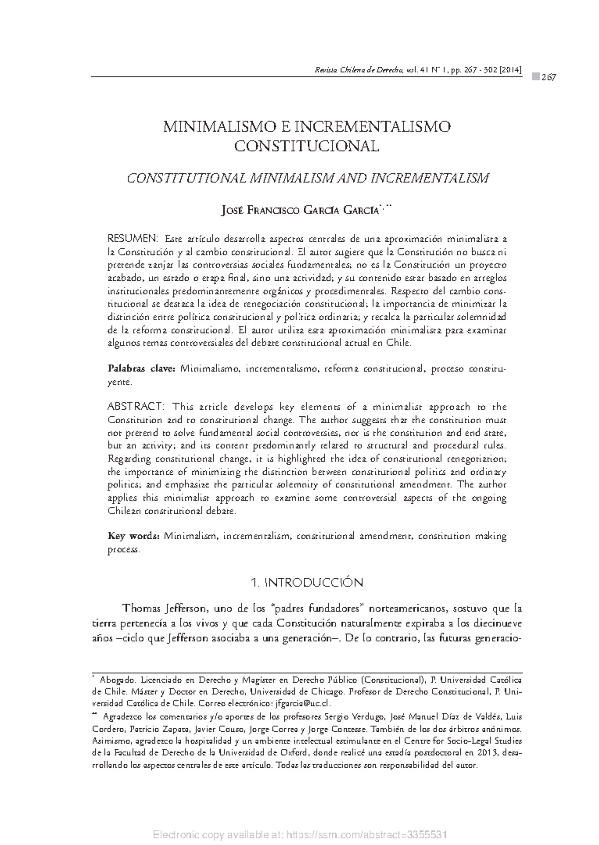 5. García. Minimalismo - 267 MINIMALISMO E INCREMENTALISMO ...