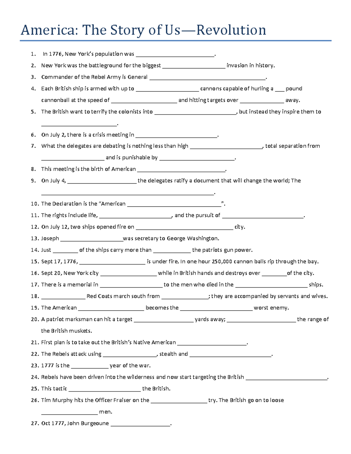 America AStoryof USRevolution-1 - America: The Story of Us—Revolution ...