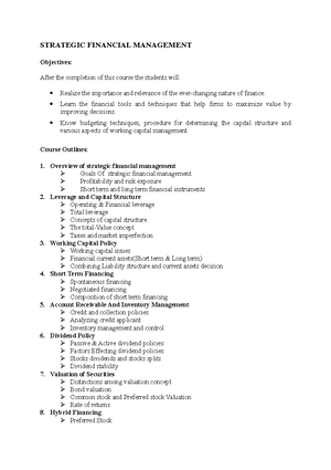 Key Concepts-2 - key concept in financial management - 2 Financial ...