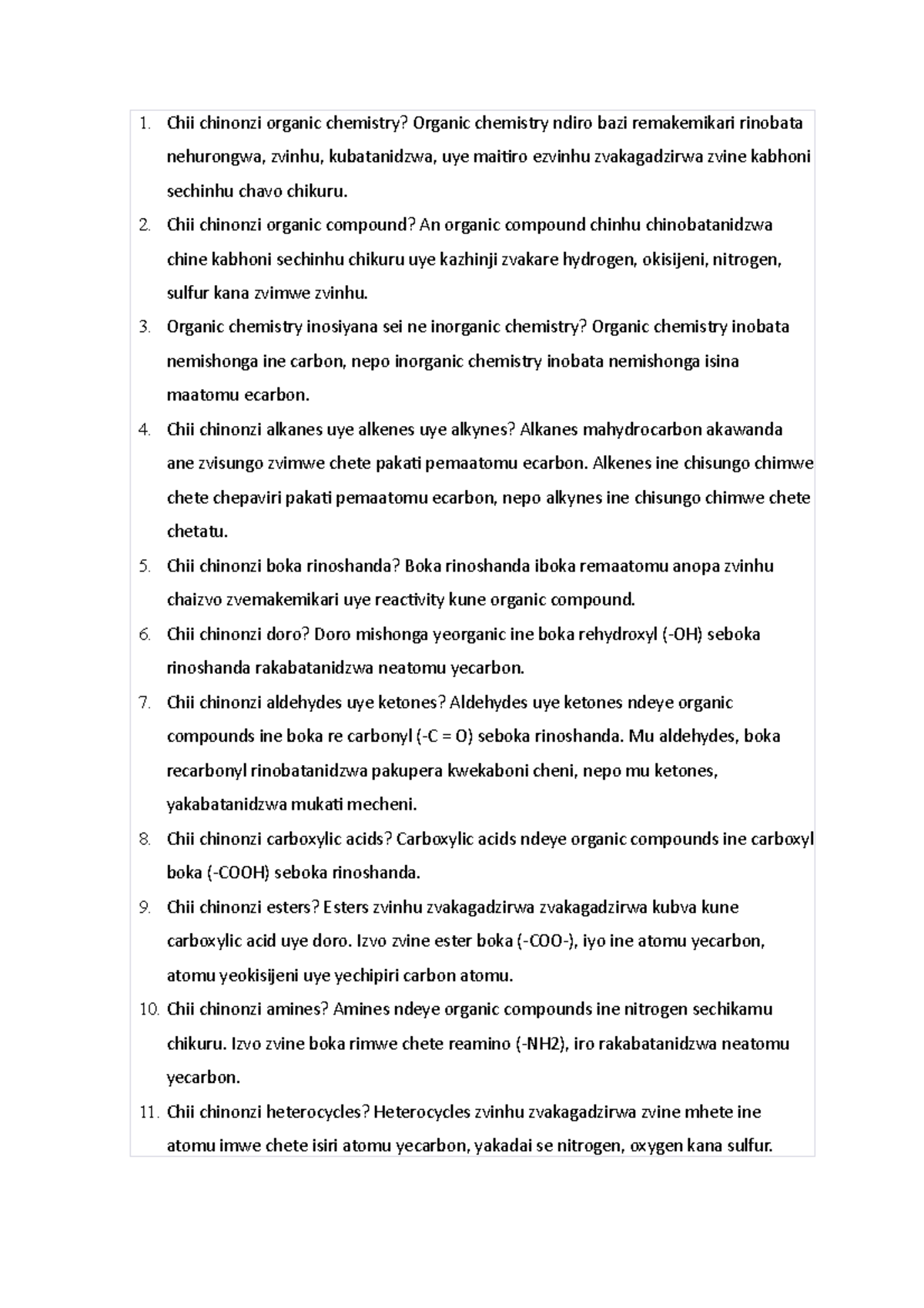 Moleküle 1 - Chii chinonzi organic chemistry? Organic chemistry ndiro ...