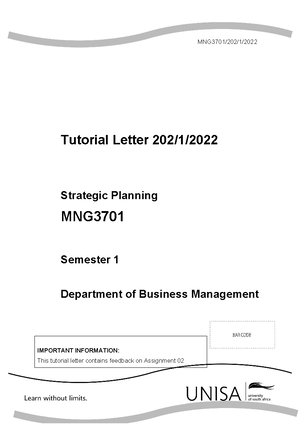 MNO3703 Assessment 3 May June 2022 - 101UNIVERSITY EXAMINATIONS MAY ...