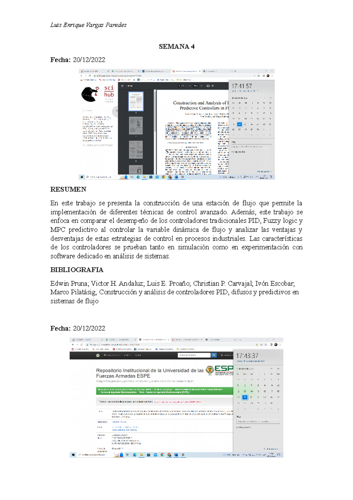 Semana 4 Bases Digitales Vargas Luis - SEMANA 4 Fecha: 20/12/ RESUMEN En este trabajo se ...