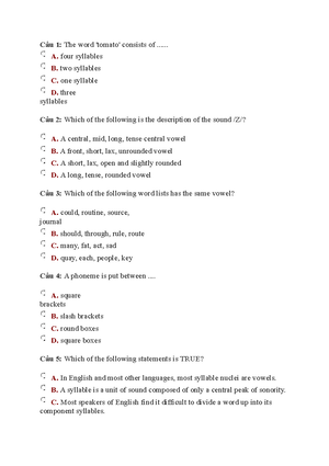 Sample END TEST ON Phonetics 1 - A CHECK - UP TEST ON ENGLISH PHONETICS ...