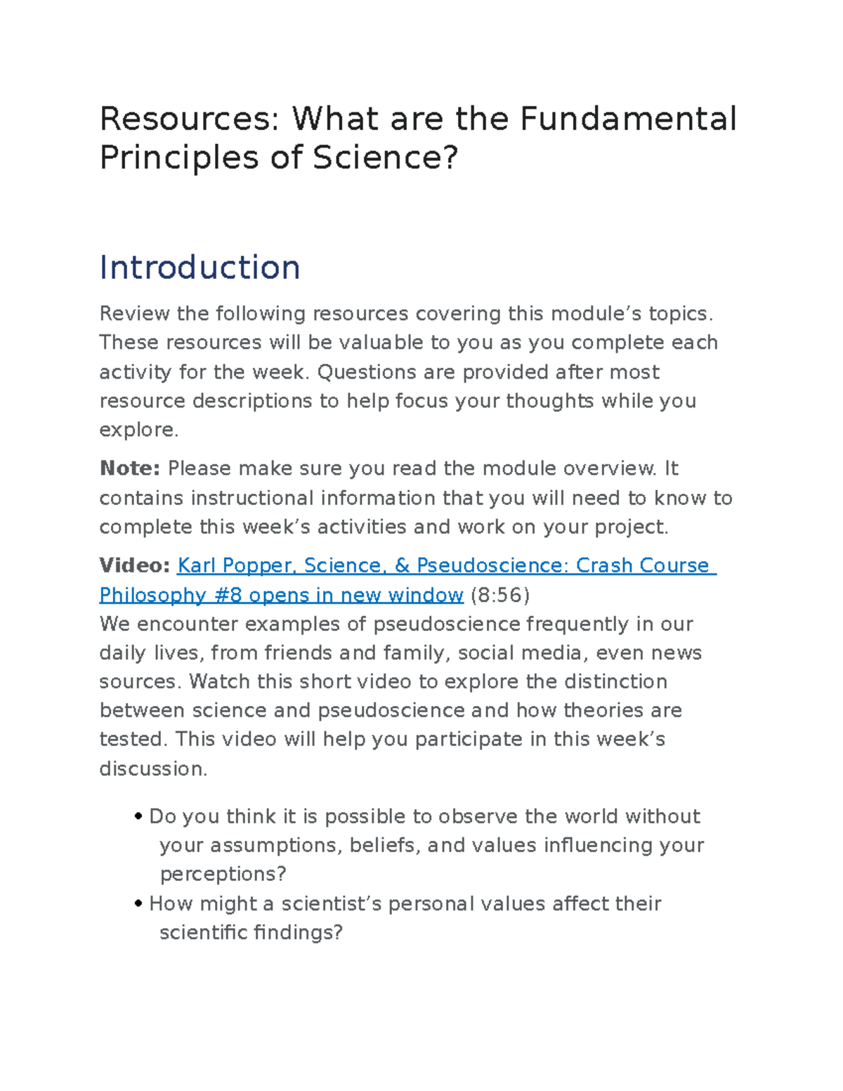 Notes Chapter 3 - Resources: What are the Fundamental Principles of ...