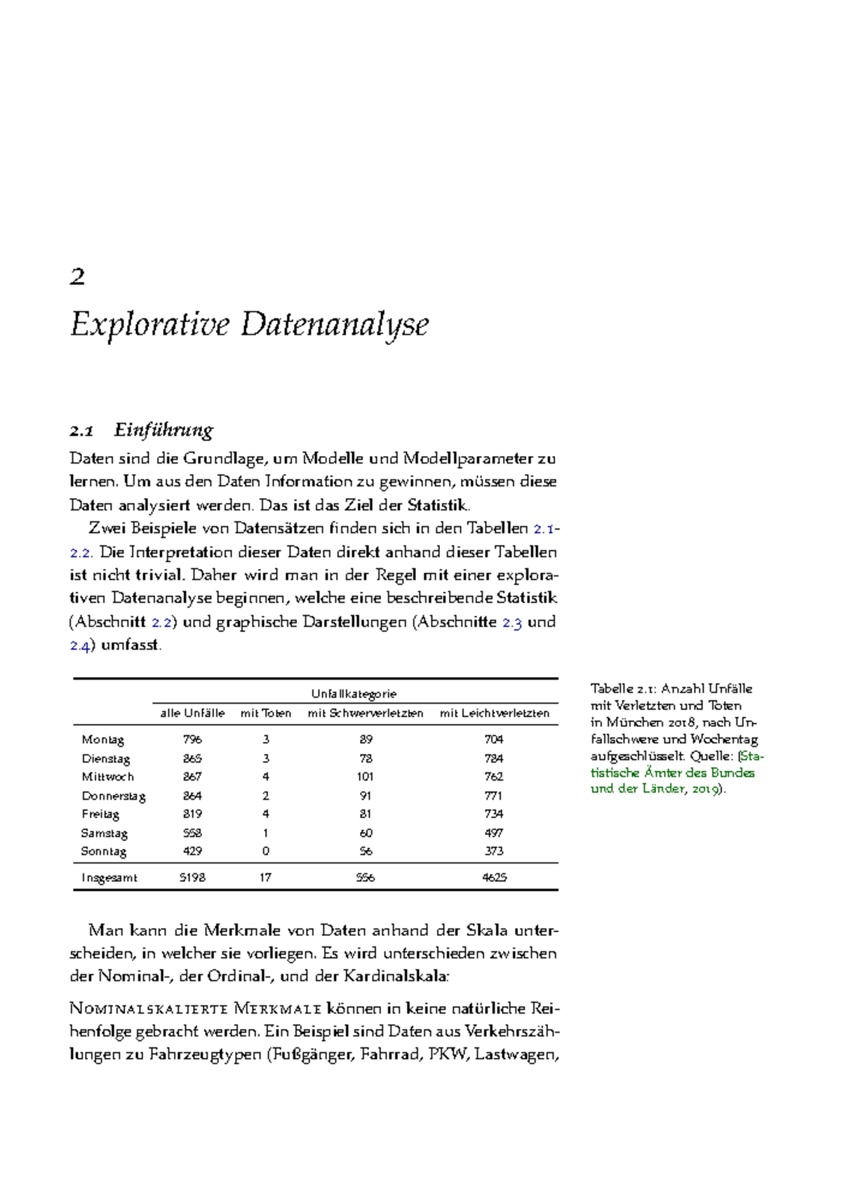 Skript 1 - 2 Explorative Datenanalyse 2 Einführung Daten sind die Grundlage, um Modelle und ...