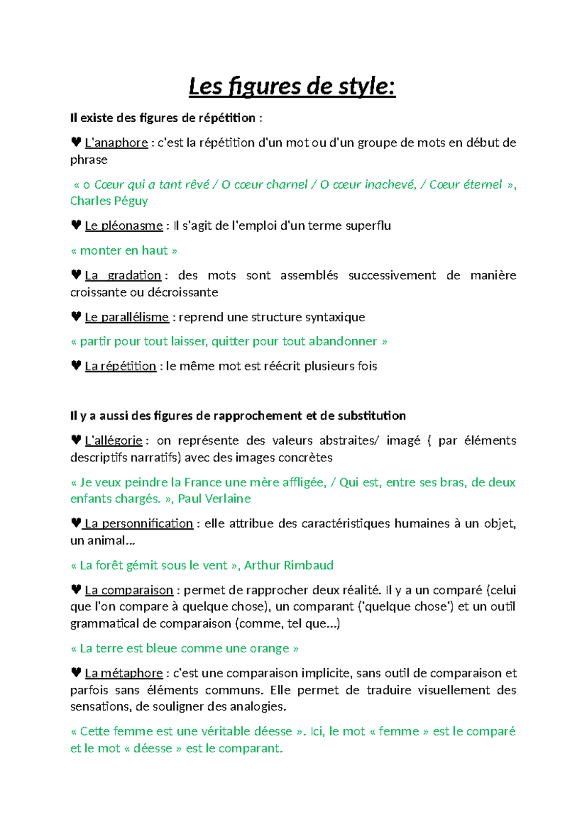 Les figures de style - », Paul Verlaine ♥ La personnification : elle ...