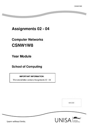Assignment 2 2021 questions 1 to 4 - Assignment 2 2021 UNIQUE NUMBER: DUE DATE: 169966 4 July ...