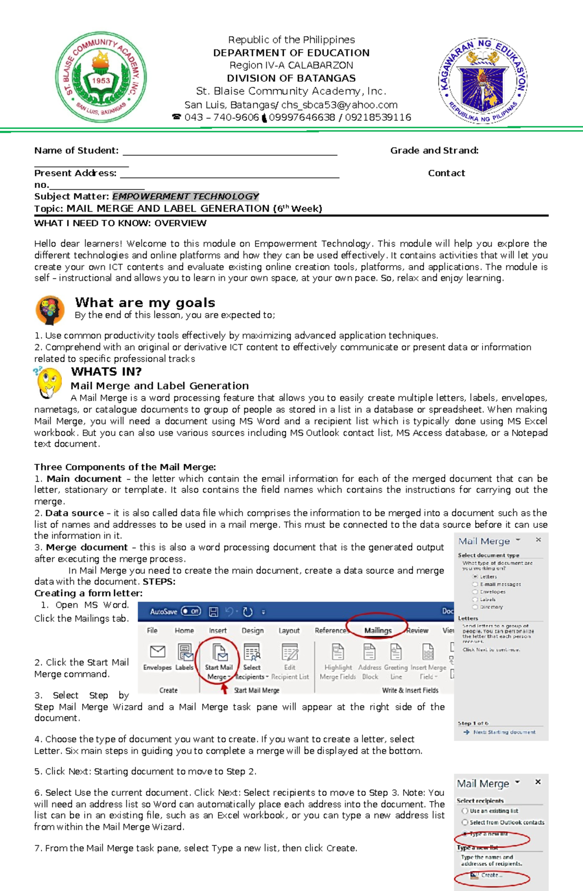 G11-6th-week EMP TECH - Empowerment technology - Republic of the ...