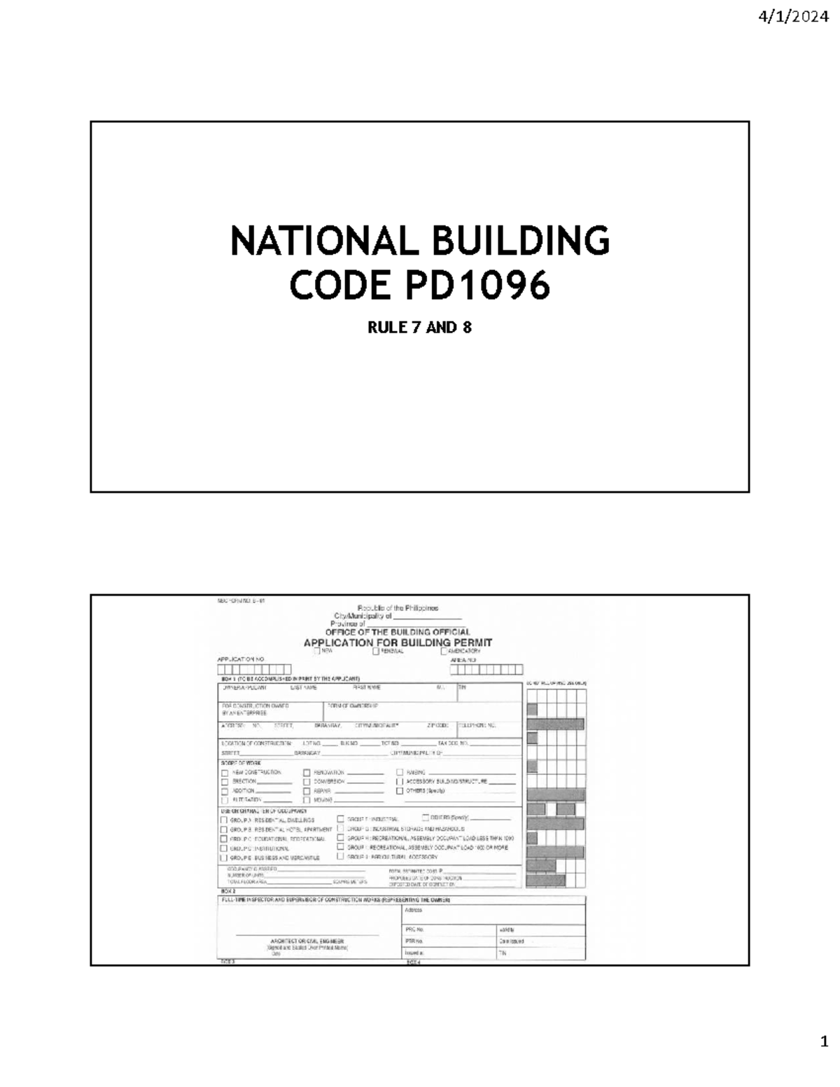 PD1096 - RULE 7 AND 8 - ACEP summary for required strength of materials ...