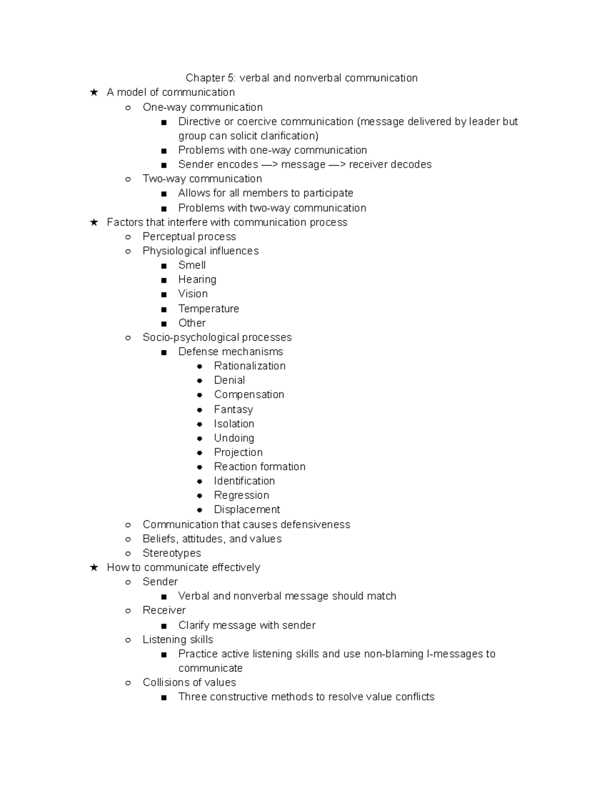 Chapter 5 verbal and nonverbal communication - Chapter 5: verbal and ...