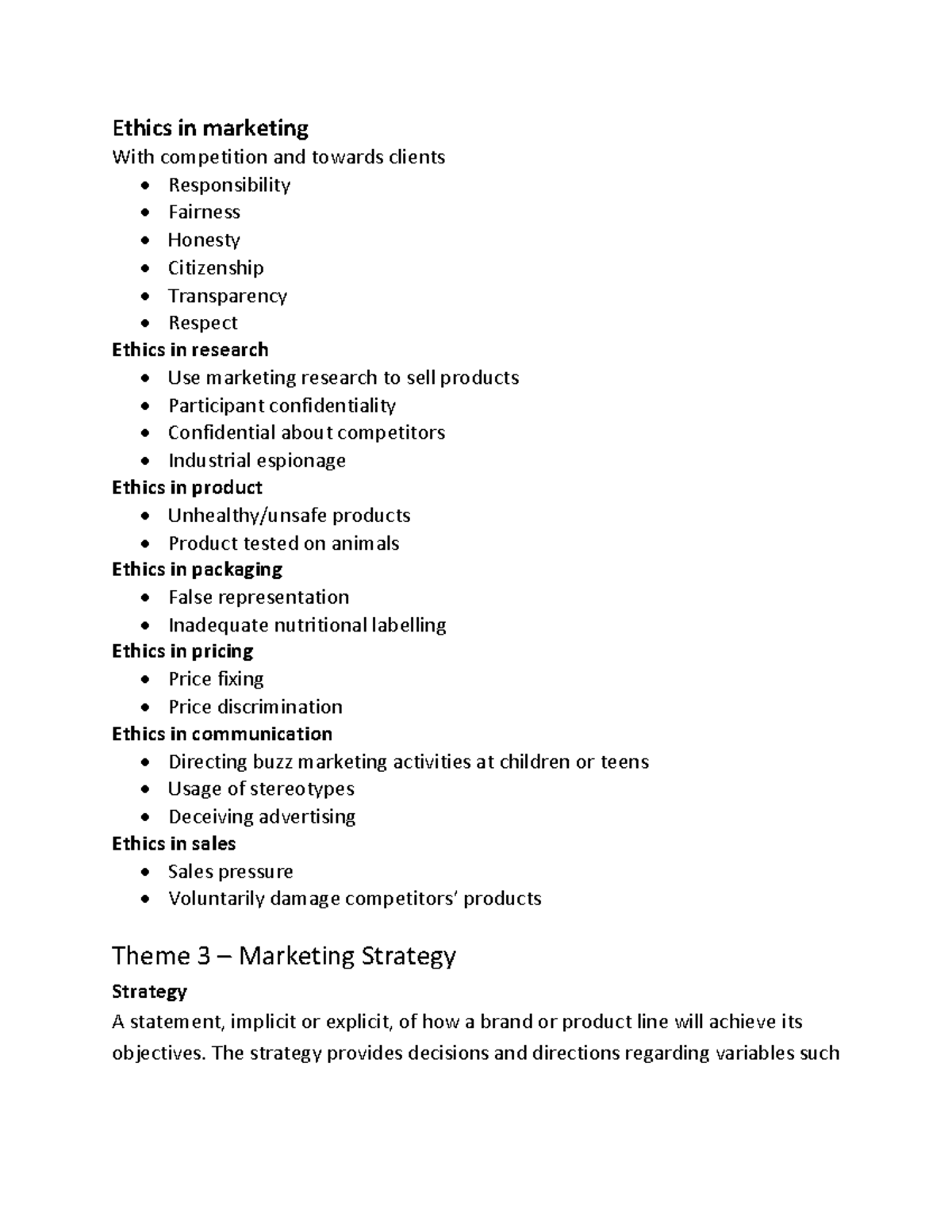 Ethics in marketing - Ethics in marketing With competition and towards ...
