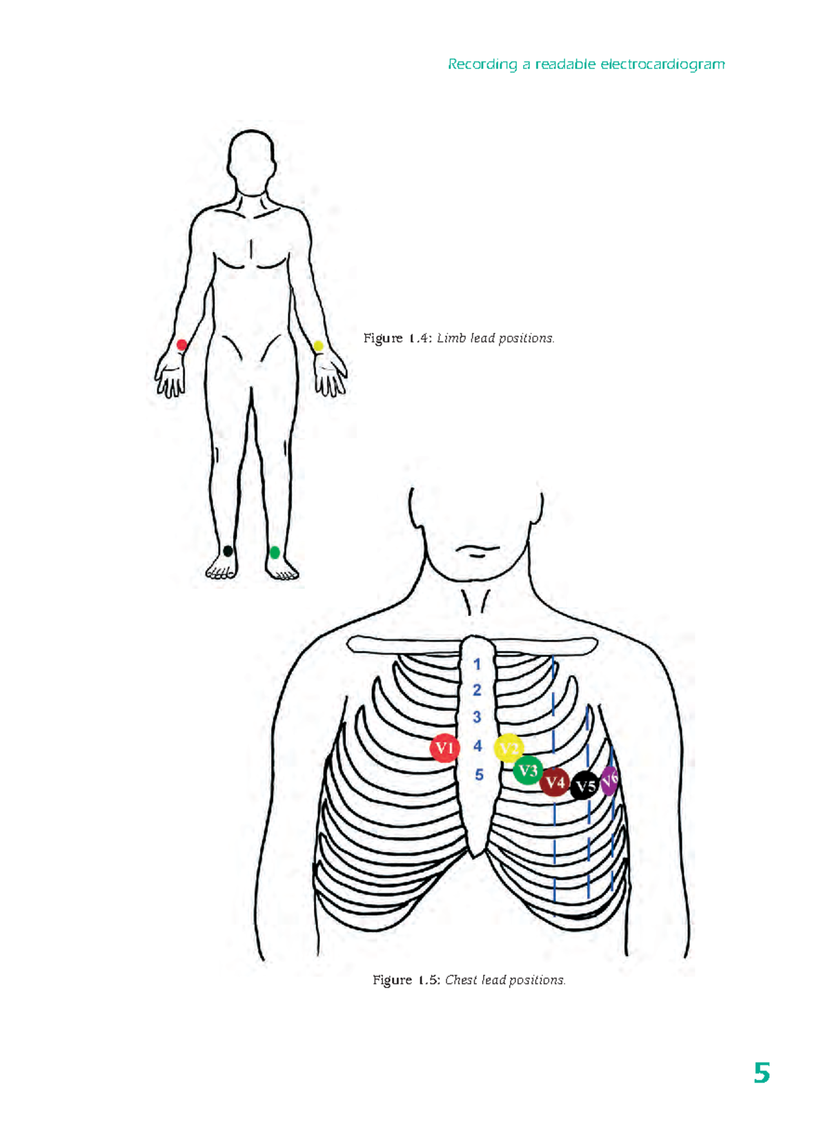Report ECG - Figure 1: Chest lead positions. Figure 1: Limb lead ...
