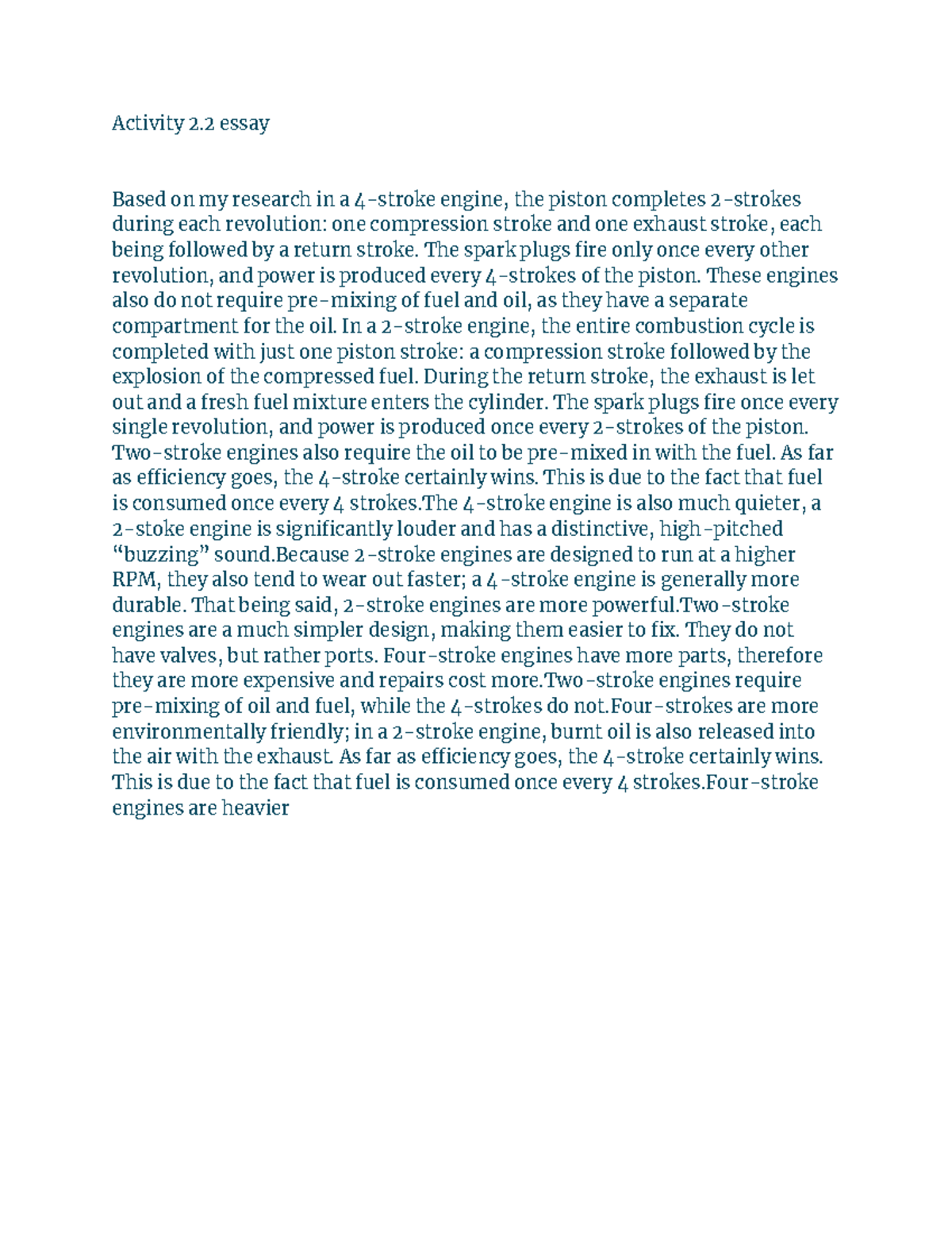 Act 2.2 ppd - week 3 topic - Activity 2 essay Based on my research in a ...