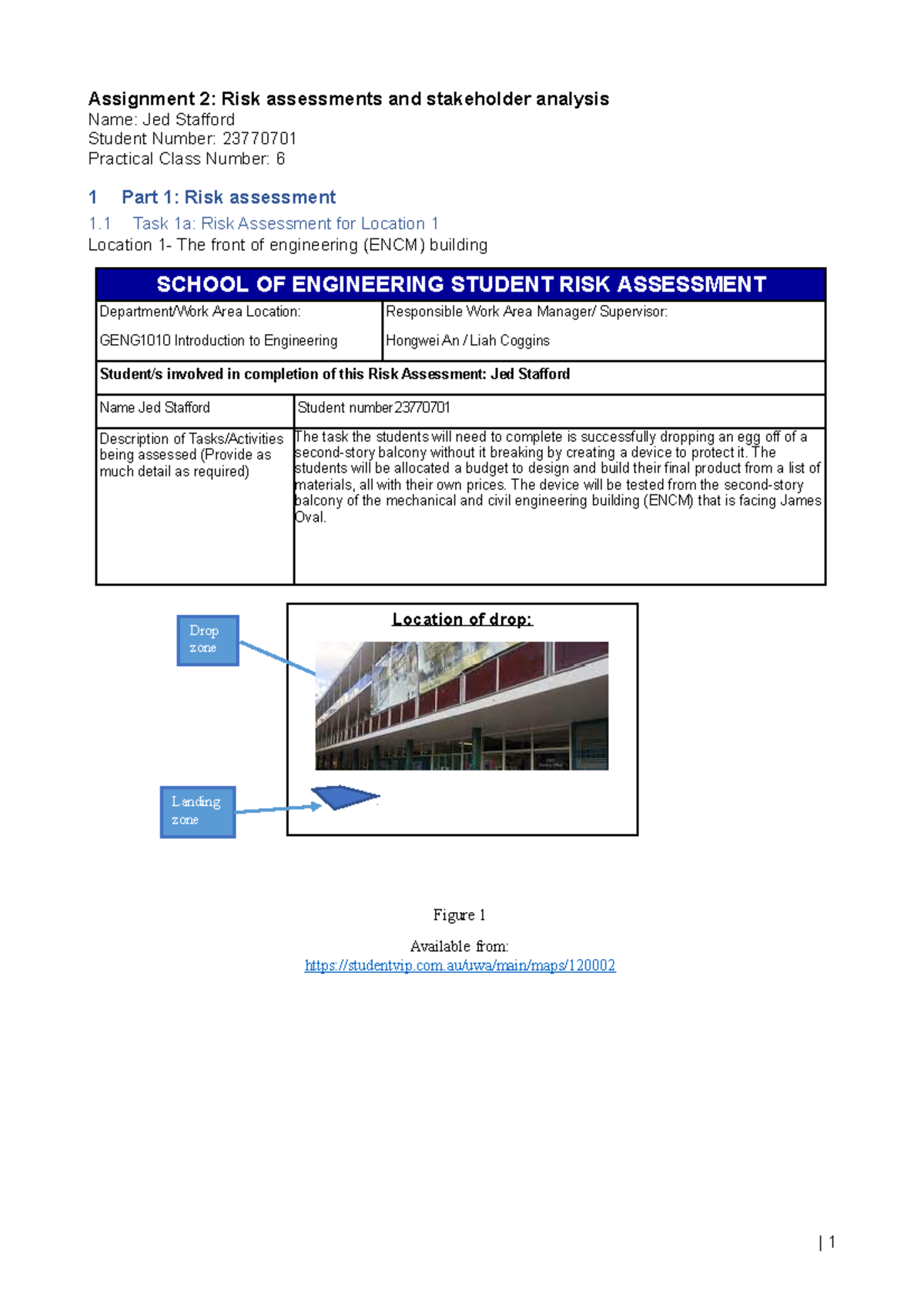 Assignment 2 Eng1010 - Assignment 2: Risk assessments and stakeholder ...