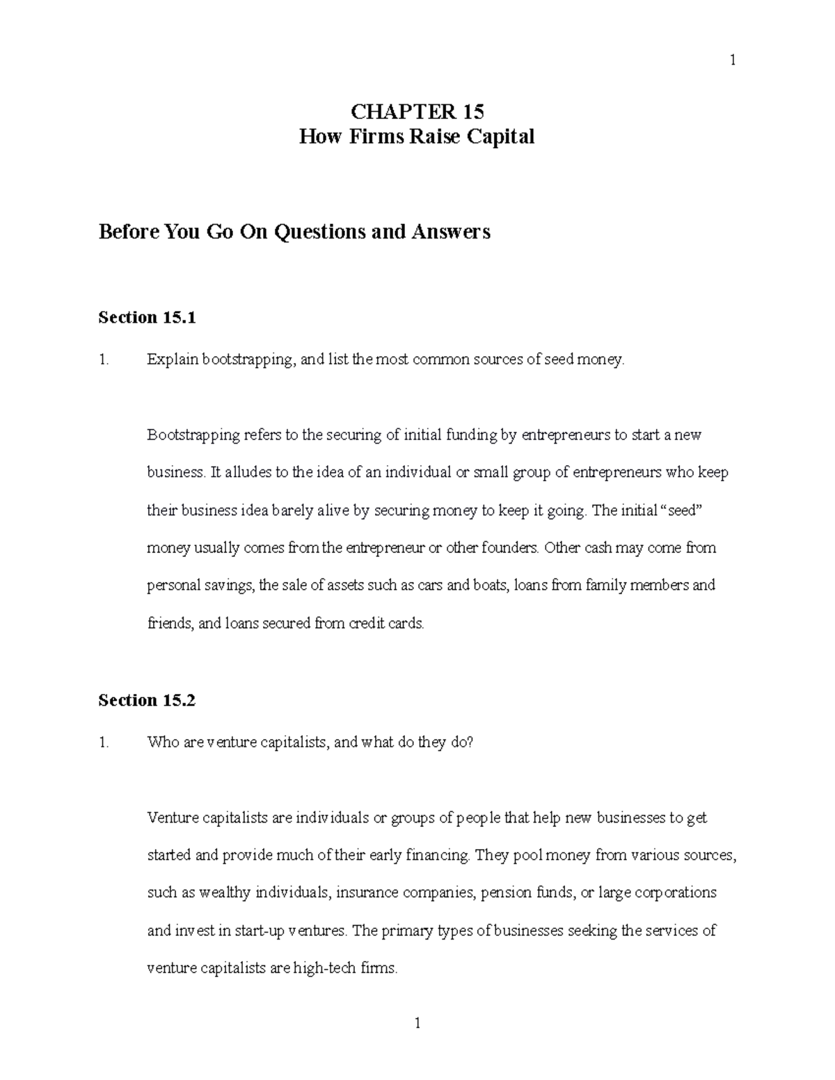 Ch15 - practical test - CHAPTER 15 How Firms Raise Capital Before You ...