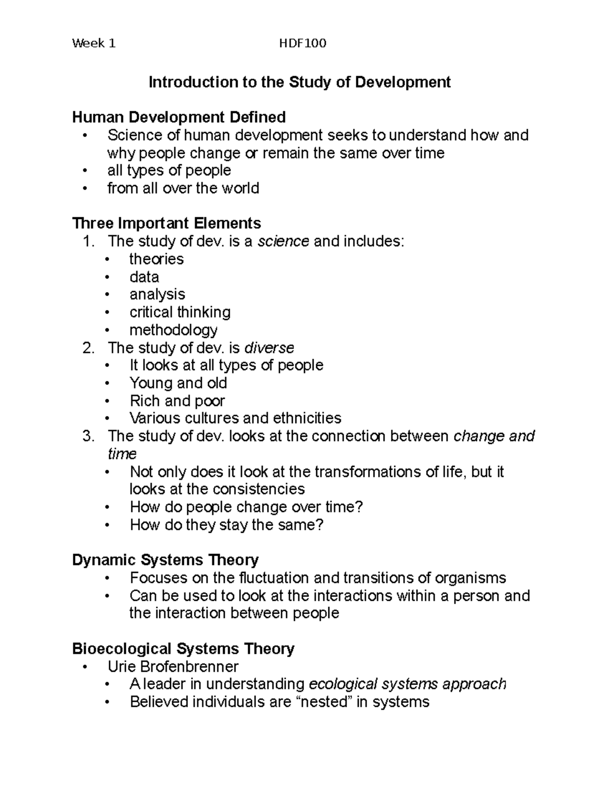 Intro to Study of Development - Introduction to the Study of ...