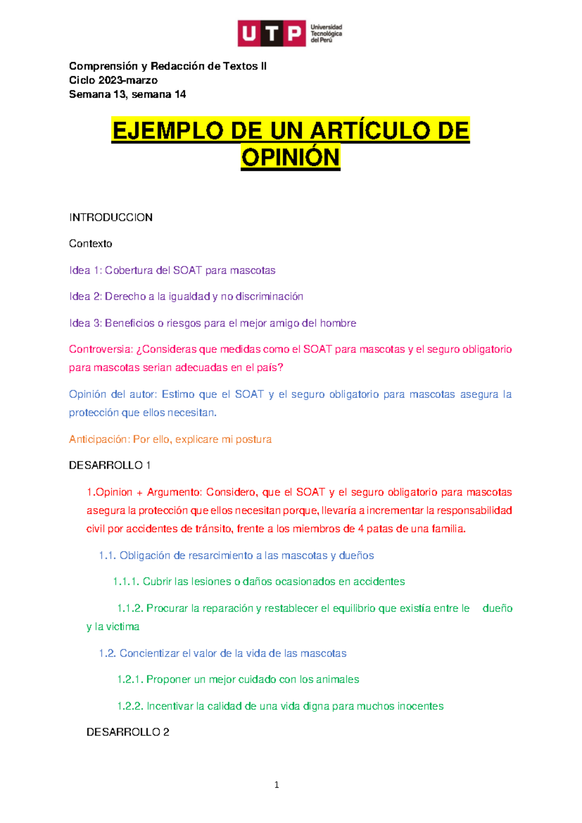 Ejemplo Artículo DE Opinión 3 - Comprensión y Redacción de Textos II ...