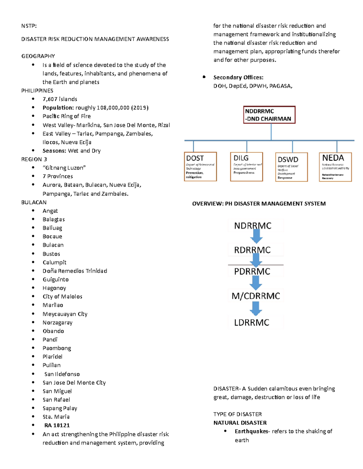 NSTP -Topic-2 - Lecture notes 2 - NSTP: DISASTER RISK REDUCTION ...